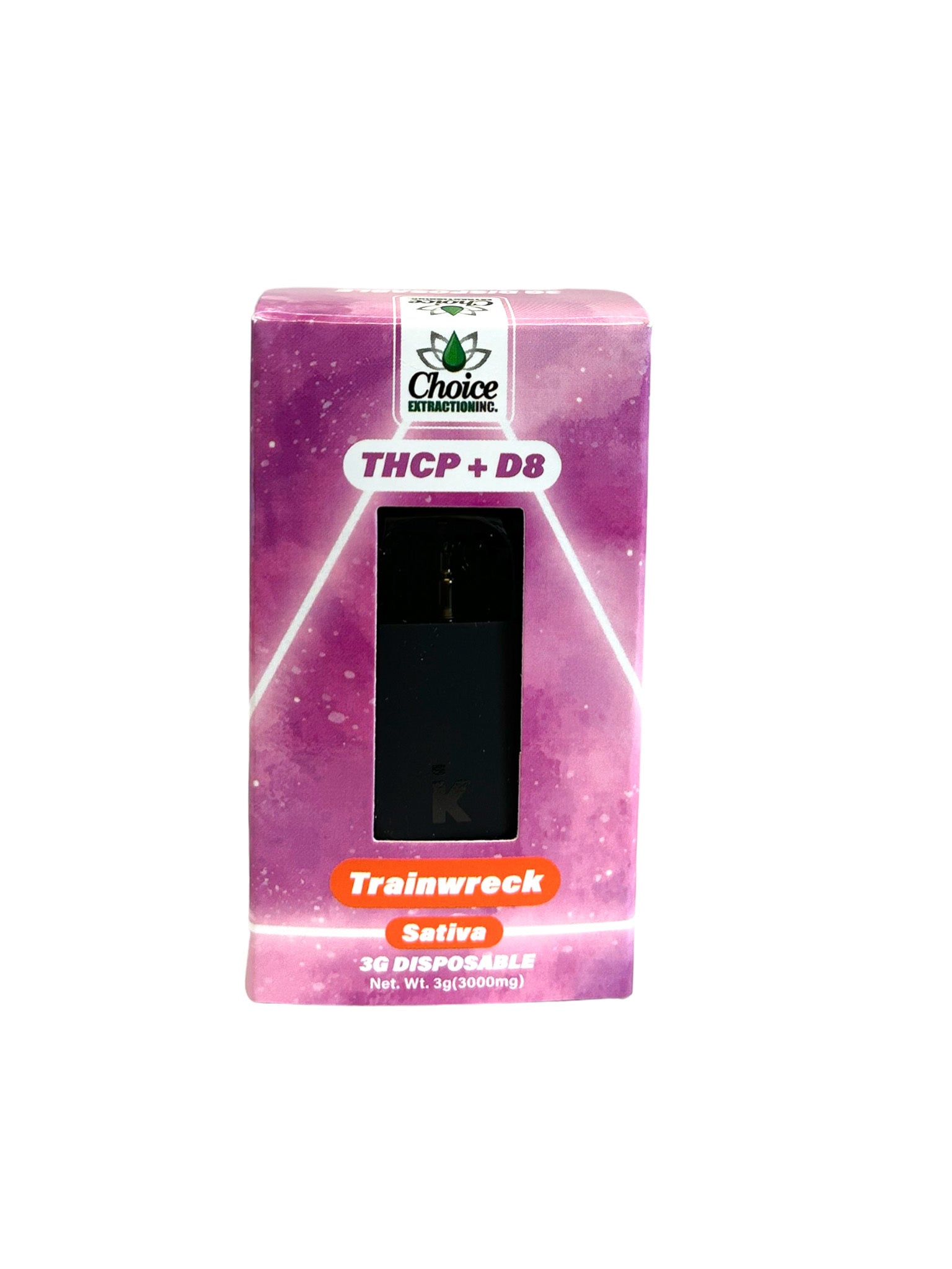 THCP + D8 Disposable - Trainwreck 3mL - Sativa – Choice Extraction Inc.